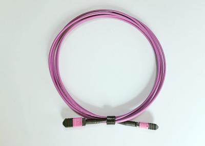 Cina Protocolli porpora 40G/100G del cavo della toppa di OM4 MPO per la rete di telecomunicazione in vendita