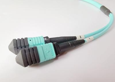 中国 MPOのファン・アウト ケーブル、女性Om4繊維パッチ ケーブルの高い引張強さへの2X12F MPO 販売のため