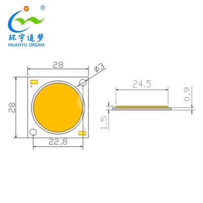 Chine Puce COB de puissance moyenne 2828 LED 24W 30W 36W 48W 60W 80W 100W à vendre