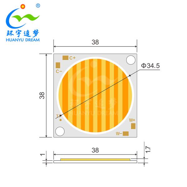 高電力 108W*2 150W*2 3835 二色COB LED 54-57V CRI97 LEDチップ