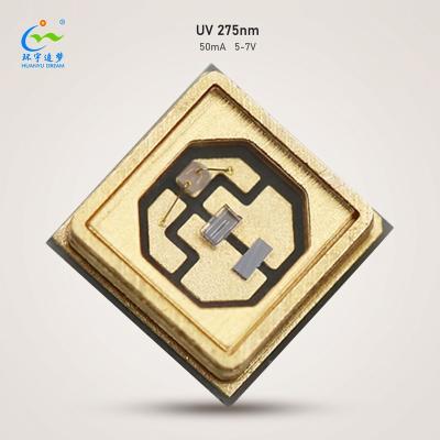 China 3535 3838 UVC LED Diode 275nm 10-15mW 5-8mW SMD Chip for Water and Air Disinfection Sterilizer for sale