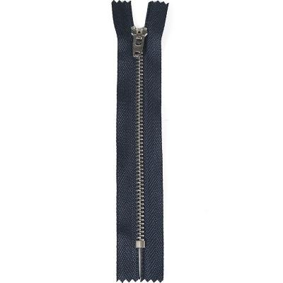 Quality Black Brass Jean Zipper, Semi Auto Lock Slider Metal Zippers for sale