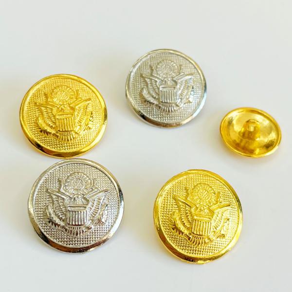 Quality Embroidered Custom Metal Brass Round Buttons With Plating Finish Snap Button for sale