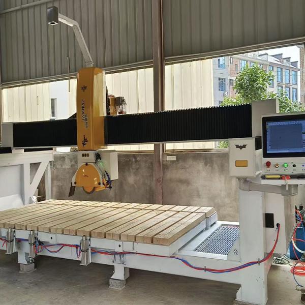 Quality ZEUS 4+3 Stone Cutting Machine for Granite Marble Core Components Motor PLC 380V 15kW Max Cutting Length 3200x2000mm Easy for sale