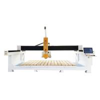 Quality 4+3 Axis Stone CNC Bridge Cutting Machine with Chamfering Function PLC & Bearing for sale