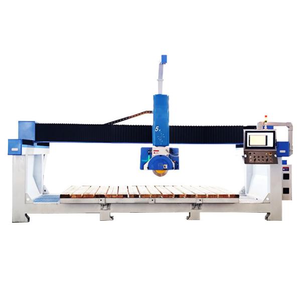 Quality 5 Axis 15 kW Bridge Cutting Machine for Granite with Motor Customizable CNC Stone Cutting Machine 1200mm Max Cutting Length for sale
