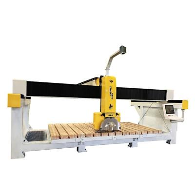 China ZEUS 5 Axis Bridge Stone Cutting Machine for Marble CNC 5+3 Axis Motor Core 220V/380V 15kw Power 150mm Thickness 3200mm Length for sale