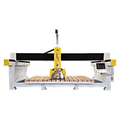 China ZEUS 5 Axis 15kw Bridge Cutting Machine 220V/380V CNC 5+3 Axis Granite Use 3200mm Max Length 150mm Cutting Thickness for sale