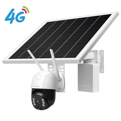 China Loosafe 1080P Solar Panel Ptz Doom Camera 4G Outdoor Solar Battery Powered Night Vision PIR CCTV Surveillance Security Camera for sale