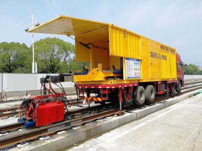 China 25000kg Eisenbahn-Schweißfahrzeug für doppelte Zwecke 1435mm 20km/h HTRR207 zu verkaufen