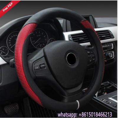 China Colorful black grey beige red Amaon hot sell car steering wheel cover from China supplier for sale
