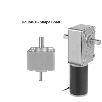 China Double Shaft DC Worm Gear Motor 12V 24V For Intelligent Equipments for sale