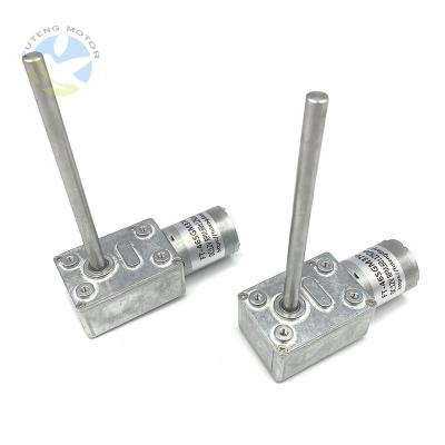 China Futeng Factory Customized 12V 24V High Torque Worm Gearbox with 370 Motor for sale