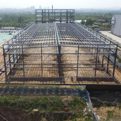China Prefab Steel Structure Warehouse with Glass Wool Insulation for sale