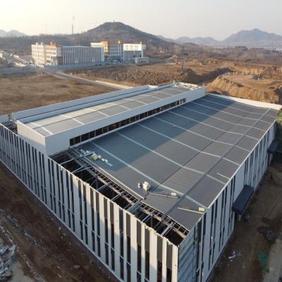 China Q235B ASTM A572 Prefab Steel Warehouse Building with Insulation Panel for sale
