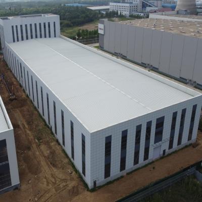 China Prefab Steel Structure Workshop with Office and Epoxy Coating Floor for sale