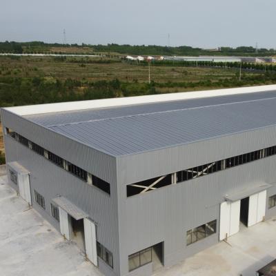 China Prefab Steel Structure Warehouse Building with Rock Wool Panels for sale