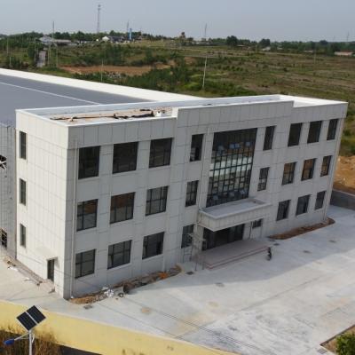 China Two Floors Steel Frame Warehouse Building with Rock Wool Insulation for sale