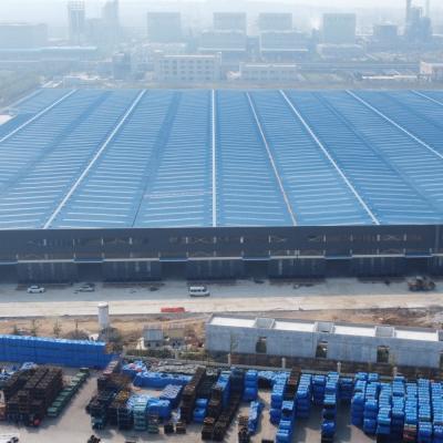 China Prefabricated Steel Frame Warehouse with EPS Sandwich Panel Walls for sale