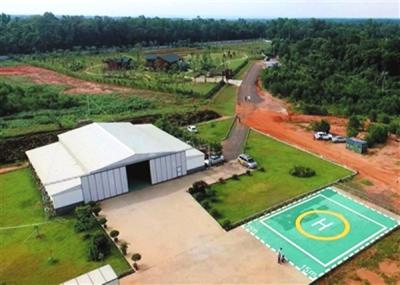 China Steel Structure Helicopter Hangar with Glass Wool Insulation for sale