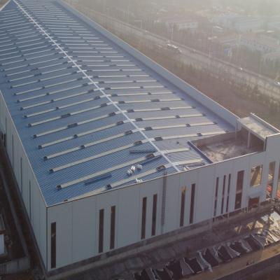 China Heavy Industrial Steel Structure Workshop with 600 Ton Crane Capacity for sale