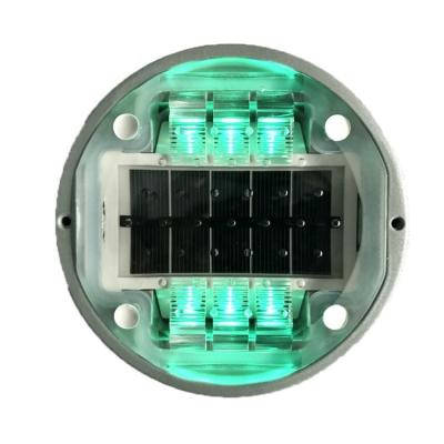 Cina Bianco Giallo Rosso Blu Verde End Road Safety Stud G105 Led Solar Aluminium Round Road Stud in vendita