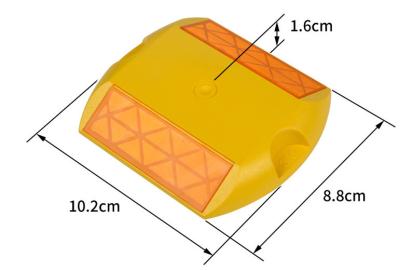 Cina Sicurezza stradale Riflettore quadrato di plastica Road Stud con colore LED rosso Made in vendita