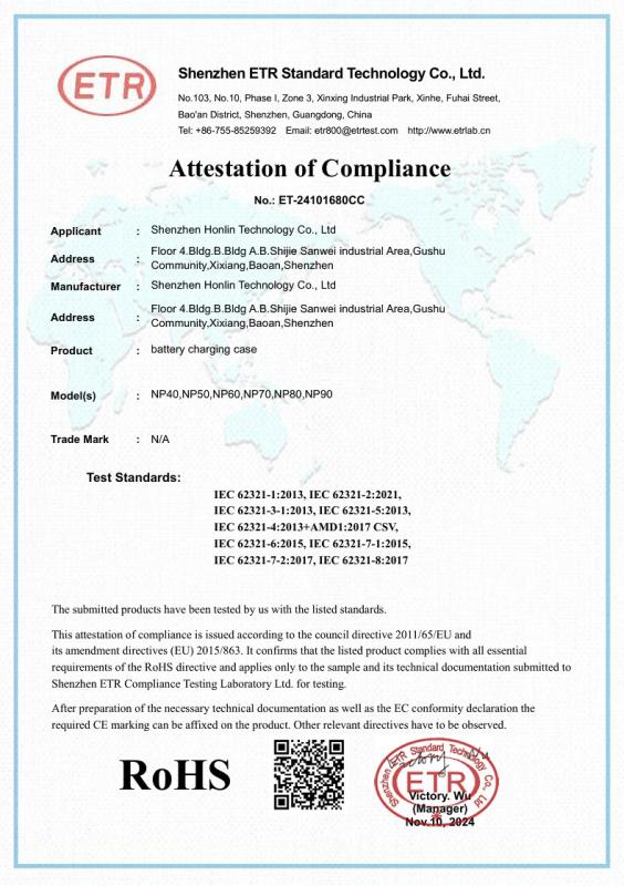 RoHS - Shenzhen Honglin Electonic Co., Ltd.