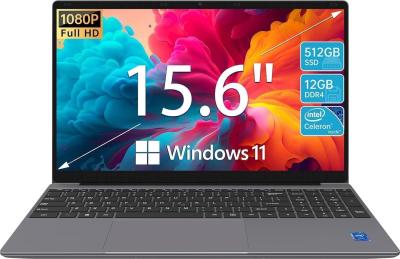 China HD-Display 15,6 Zoll Laptop Computer Intel UHD-Grafik 180° Open Angle Windows 11 zu verkaufen