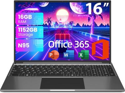 Cina 16 GB RAM 1152 GB Storage 16 pollici Laptop Computer FHD Display N95 CPU 38WH Batteria in vendita