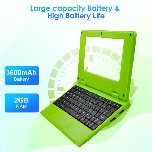 Quality Allwinner A133 7 inch Android Laptop 2GB RAM 32GB ROM Quad Core Processor Laptop for sale