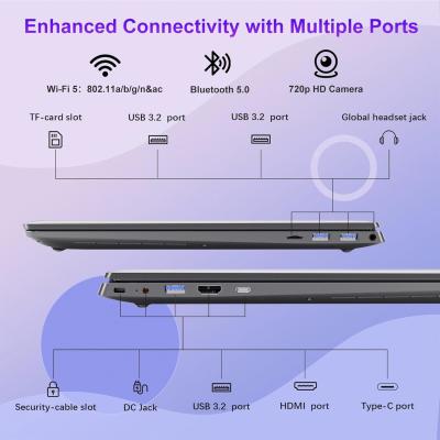 China 17.3 Inch Windows Laptop Computer Intel 4-Core N100 HD Display Windows 11 Pro Laptop for sale