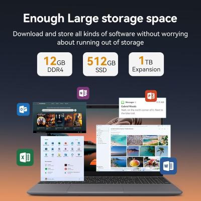 Китай 15.6' Windows 11 Ноутбук Компьютер FHD IPS Intel Celeron N5095 4-ядерный процессор продается