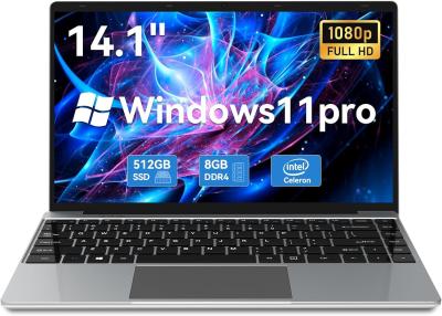 China 8GB RAM 512GB SSD Windows 14 Inch Laptop FHD Display Intel Celeron N4020C Processors for sale