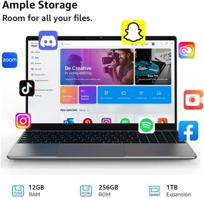 China Intel Celeron N5095 4-Core Windows Laptop Computer Prozessor 15,6''Windows Laptop 1TB 2,4G 5G WLAN zu verkaufen