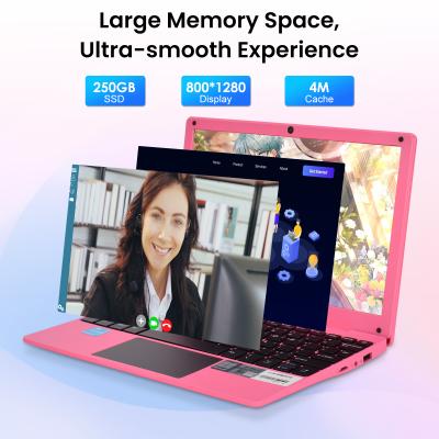 China Portable Mini 10.1inch Education Laptop Computer, Windows11 Netbook, Intel Celeron N4000 CPU 8GB RAM 250GB SSD HD IPS Screen, Laptop Computer for Learning, Office Work for sale