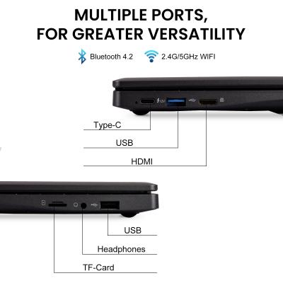 Cina Mini laptop per l'istruzione da 10,1 pollici, Netbook Windows 11, CPU Intel Celeron N4000, 8 GB RAM, 250 GB SSD, schermo HD IPS, computer portatile per l'apprendimento, lavoro d'ufficio in vendita