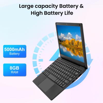 Cina Mini laptop per l'istruzione da 10,1 pollici, Netbook Windows 11, CPU Intel Celeron N4000, 8 GB RAM, 250 GB SSD, schermo HD IPS, computer portatile per l'apprendimento, lavoro d'ufficio in vendita