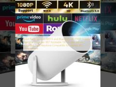 WiFi e Bluetooth Smart Mini Projector 4K 1080P Projector de Filmes Portátil HDMI USB