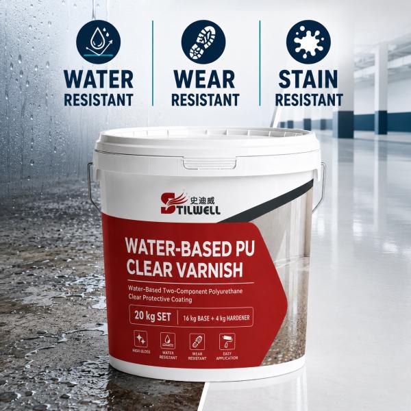 Quality Water Based PU Clear Varnish Two Component High Gloss Transparent Protective for sale