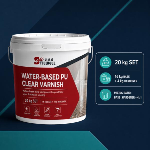 Quality Water Based PU Clear Varnish Two Component High Gloss Transparent Protective for sale