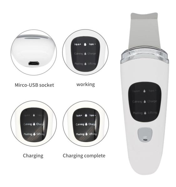 Quality USB Plugs Blackhead Remover Ultrasonic Skin Scrubber for Deep Cleaning and for sale
