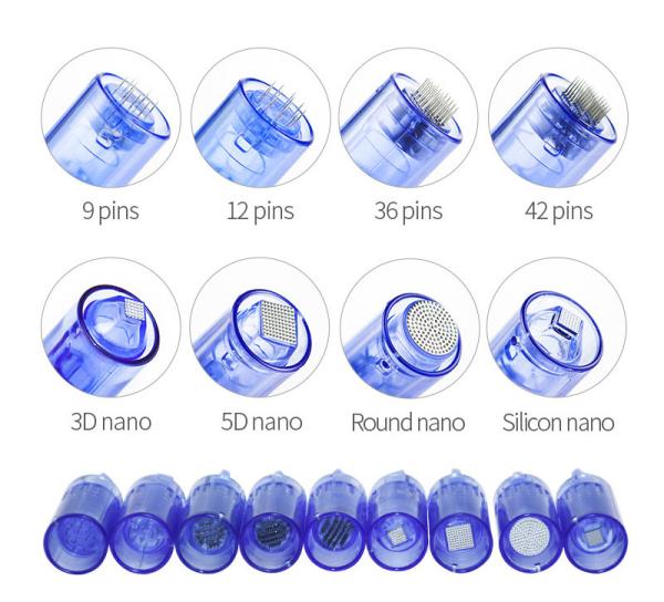 Quality Derma Rolling System with 1 3 5 7 9 12 24 36 42 Pins Nano Needle Cartridge Skin for sale