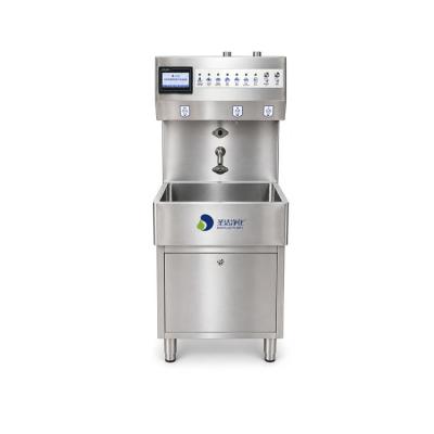 China Touch Free Hand Hygiene Station 304 SS Sensor Single Station For Food And Pharmaceutical Areas for sale