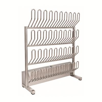 China 304 Stainless Steel Boot Drying Rack Clean Room Changing Room 12 20 24 Station for sale