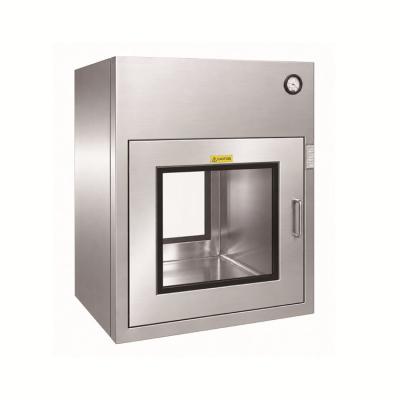 China Window Clean Room Pass Box 304 Stainless Steel UV Interlocked Transfer Hatch for sale