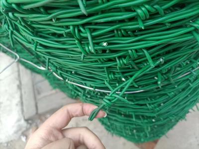 中国 軍事防衛のための 16 ゲージ ポリ塩化ビニール上塗を施してある有刺鉄線 販売のため