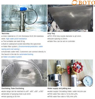 Cina IEC 60529 della camera di simulazione di Automatic Laboratory Machine del produttore della camera di prova della pioggia in vendita