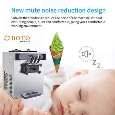 China 28L-32L/Hour Commercial Use Color Steel LED Touch Screen Soft Ice Cream Maker Frozen Yogurt Making Machine for sale