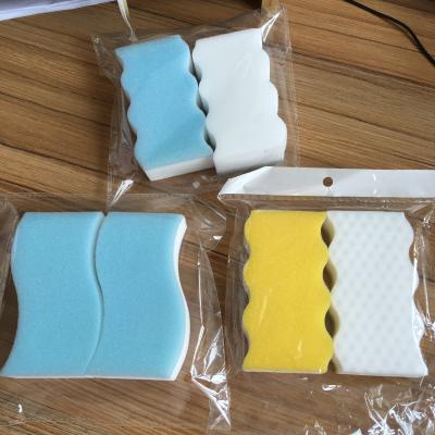 China Original Magic eraser melamine kitchen cleaning scouring pads durable  safety products composite sponge for sale
